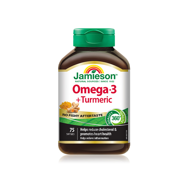 JAMIESON OMEGA 3+TURMERIC SOFTGELS 75`S - BetterLife KE